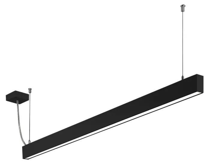 Svěšené LED svítidlo nad dlouhé stoly Lina28 Direct&Indirect Barva: Černá, Délka: 1408 mm, Teplota chromatičnosti / Stmívání: 3000 Kelvinů /…