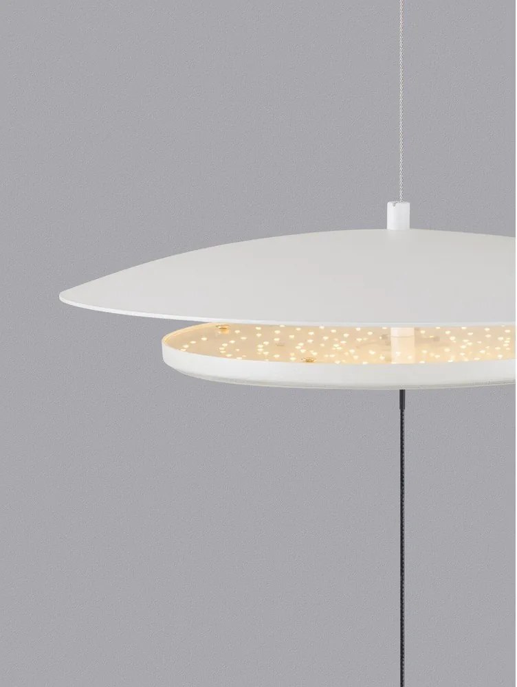 Matně bílá hliníková LED stmívatelná stojací lampa (výška 370 cm) Olos – Nova Luce