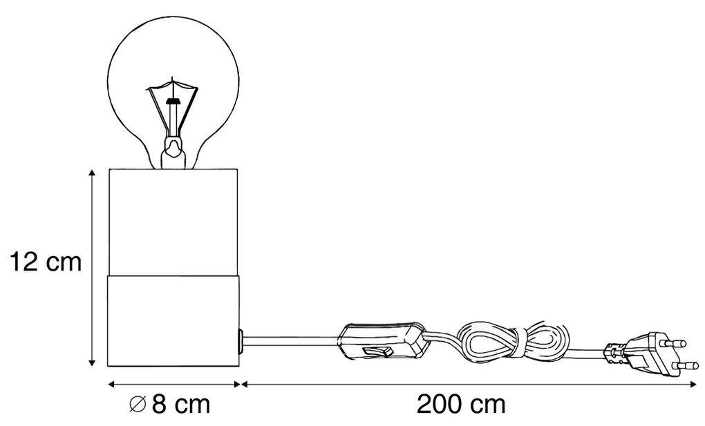 Moderní stolní lampa černý mramor - Marissa