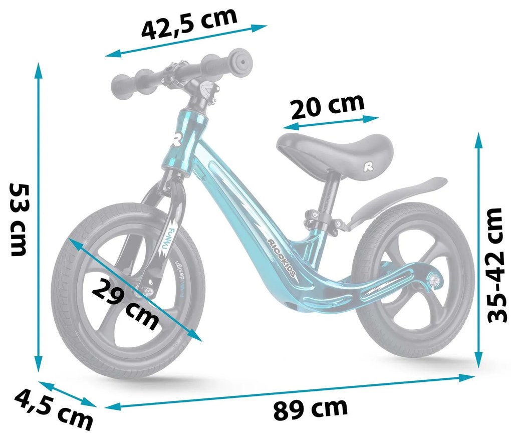 Balanční kolo Ricokids FUNNU pro děti s regulací výšky a odolným designem