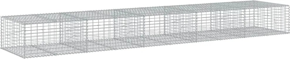 Gabionový koš s víkem 500 x 100 x 50 cm pozinkované železo 3295182
