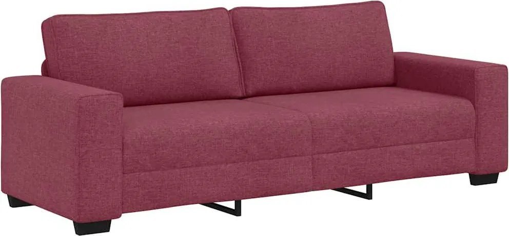 3dílná sedací souprava s poduškami vínová textil 3324652