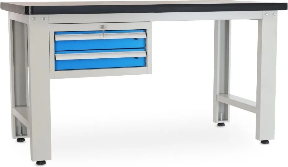 Dílenský stůl Solid MDF-20, 150 cm, závěsný box, černá