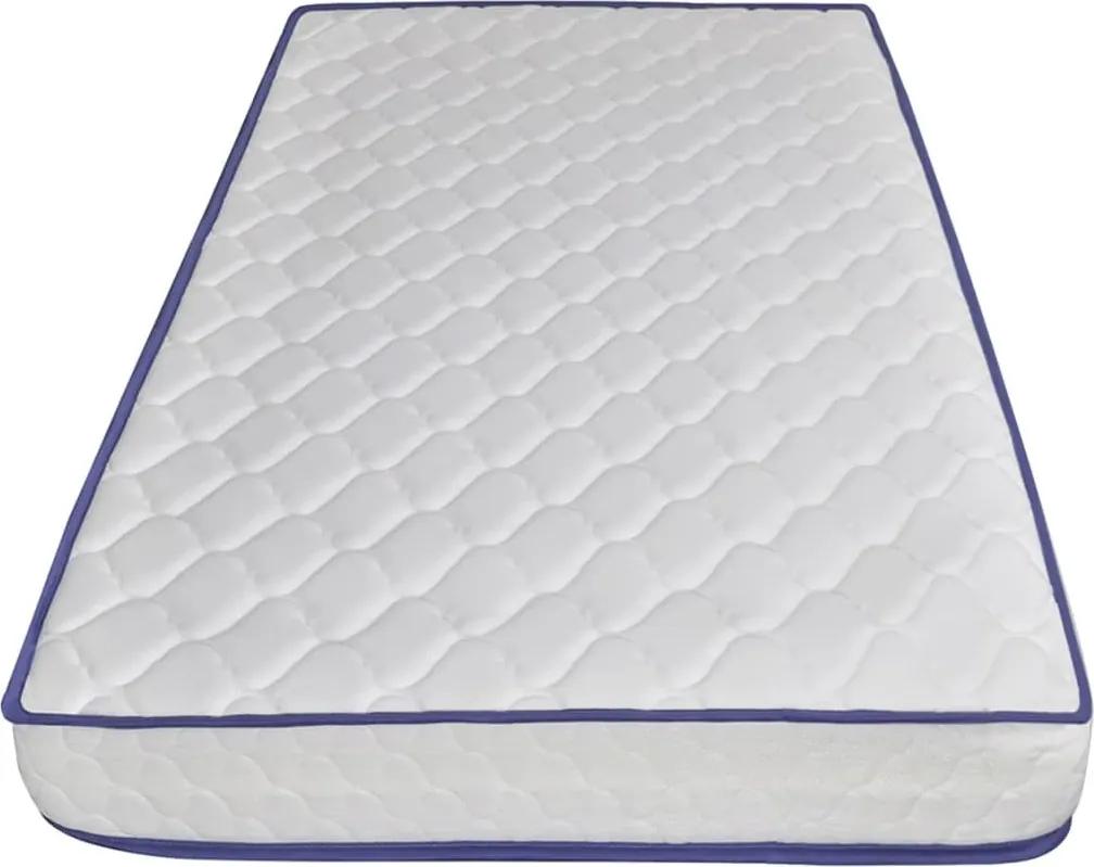 vidaXL Postel s matrací z paměťové pěny umělá kůže 90 x 200 cm [277564] Barva: Bílá