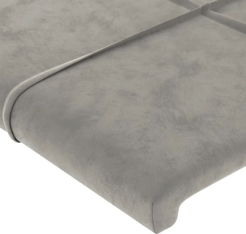 vidaXL Čelo postele s LED 80x5x118/128 cm samet [3122459] Barva: Černá