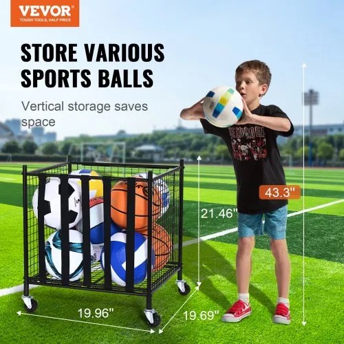 pojízdný vozík na uložení sportovních míčů