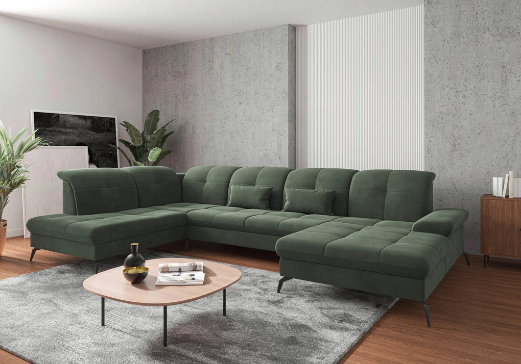 XXXLutz SEDACÍ SOUPRAVA, textil, zelená Sit & More - Sedací soupravy - 000144011560