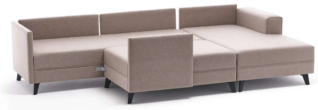 Hanah Home Šestimístná pohovka EFSUN krémová 300 cm
