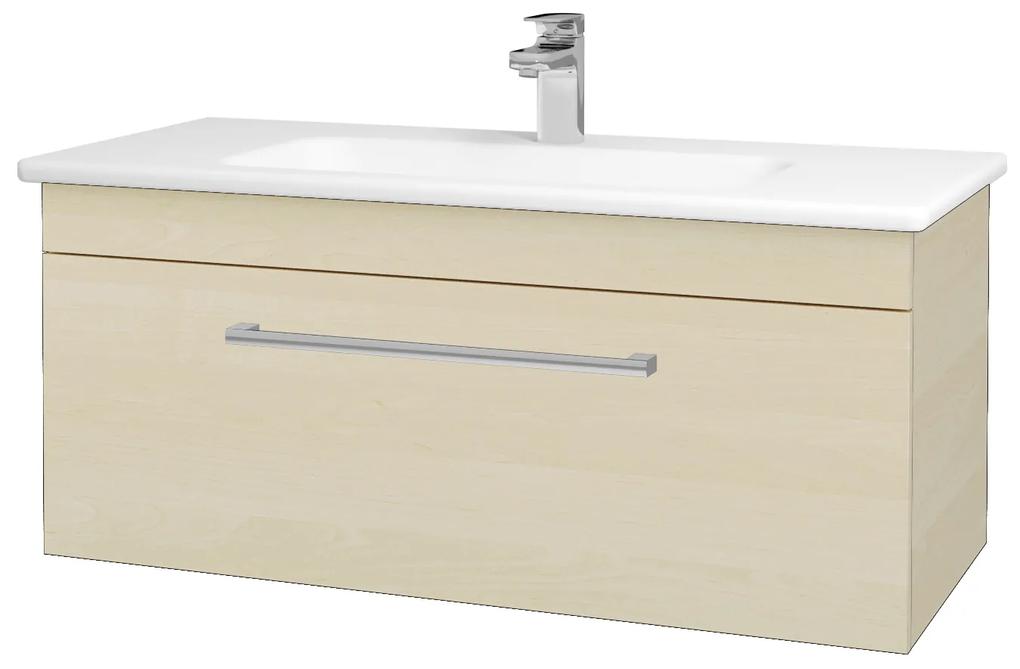 Dřevojas Koupelnová skříň ASTON SZZ 100 Varianta: D01 Beton / Úchytka T05 / D01 Beton