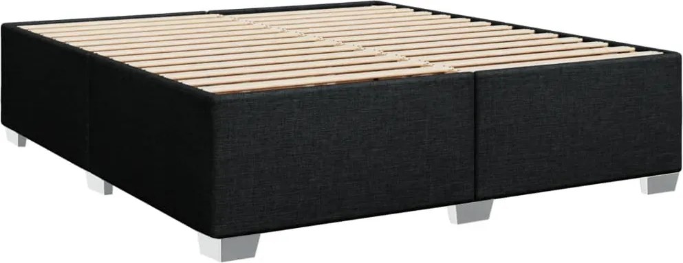 Box spring postel s matrací černá 200x200 cm textil 3290604