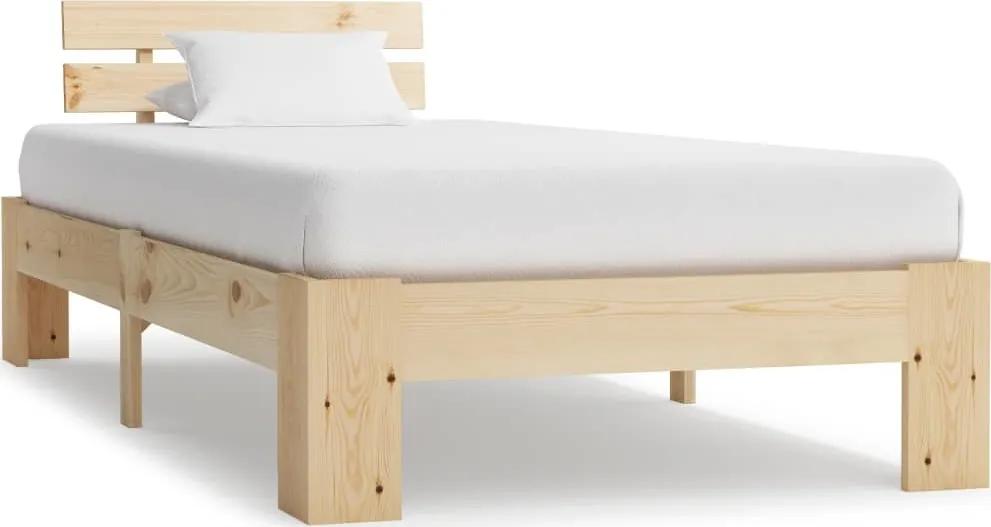 vidaXL Rám postele masivní borové dřevo 100 x 200 cm [283155] Barva: tmavě hnědá