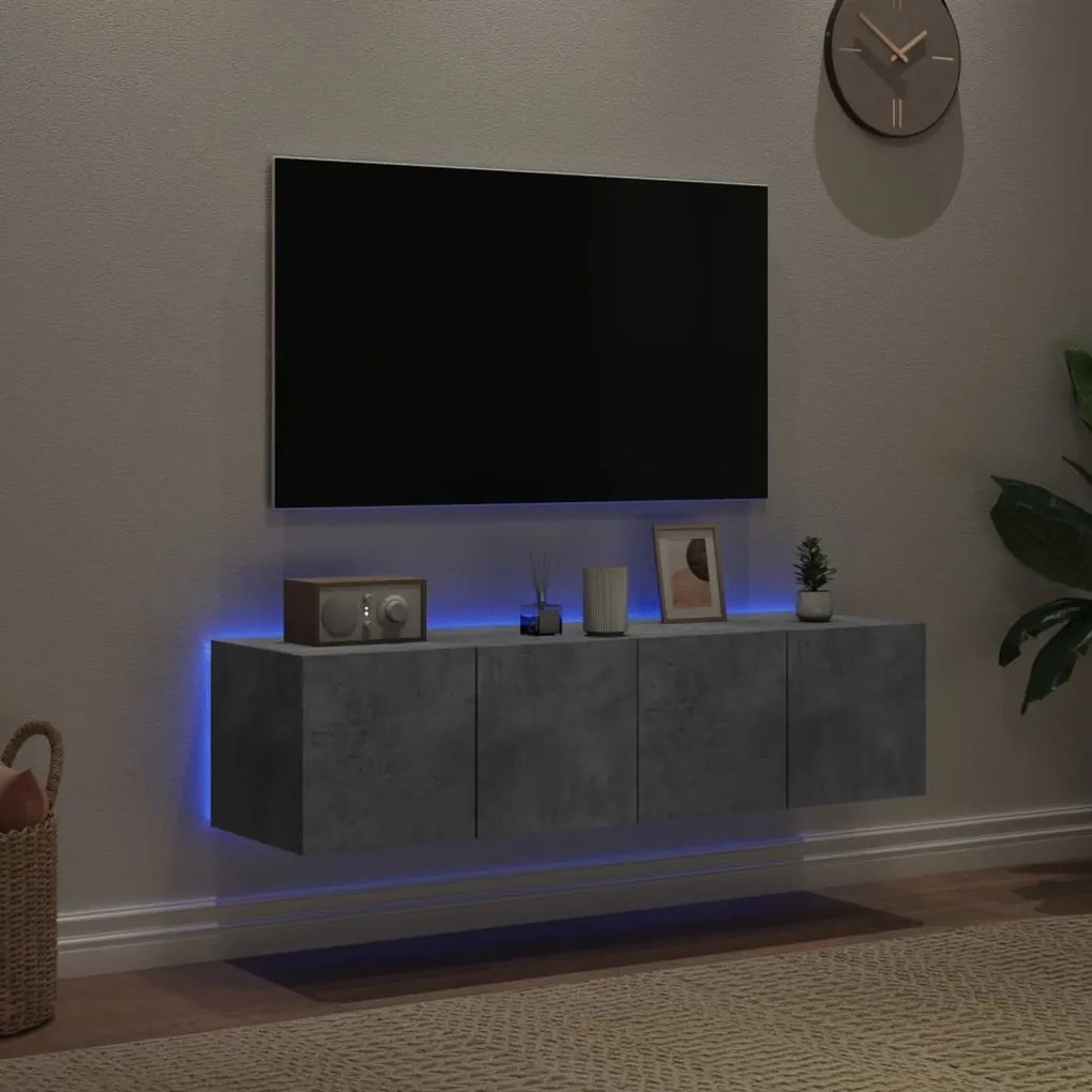 vidaXL Nástěnné TV skříňky s LED 2 ks 60 x 35 x 31 cm [837274] Barva: hnědý dub