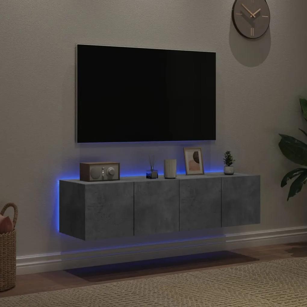 vidaXL Nástěnné TV skříňky s LED 2 ks 60 x 35 x 31 cm [837274] Barva: šedá sonoma