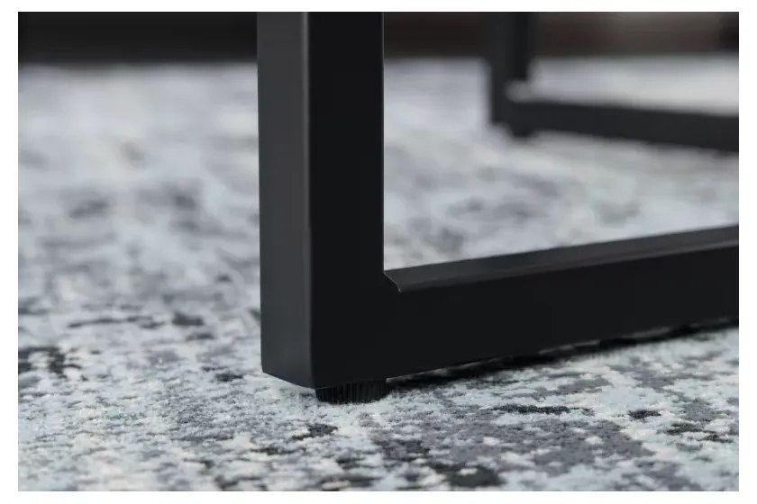 Massive home | Konferenční stolek ELEGANCE BLACK X 80 CM bílý mramorový vzhled