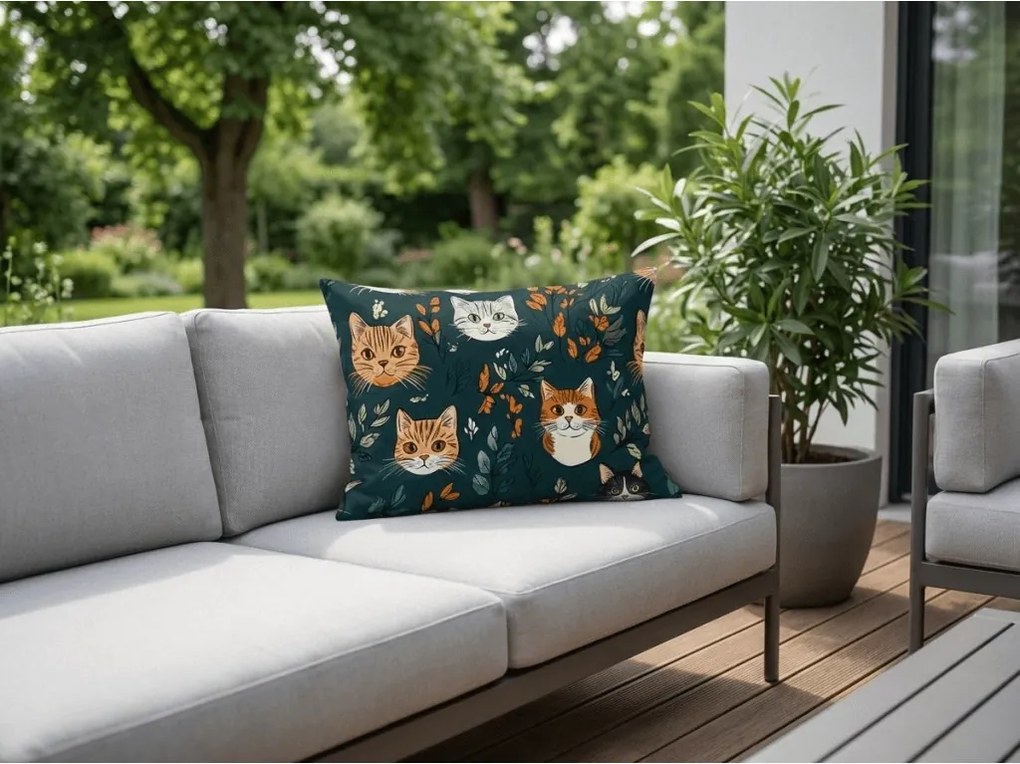 Polybavlněný povlak na polštář CATTAMI POLY 50x70 cm, tmavě zelený