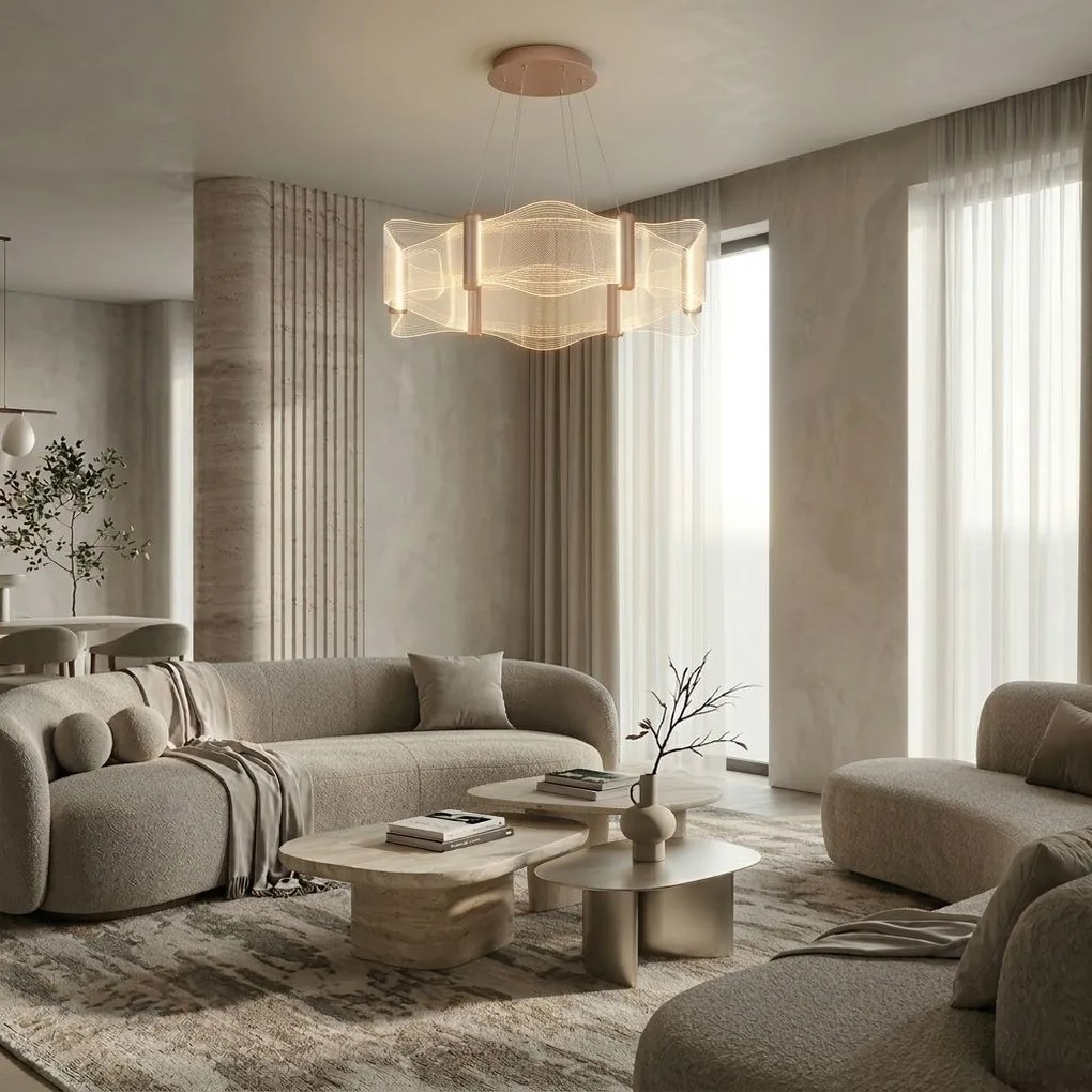 Toolight Rea, ZÁVĚSNÁ STROPNÍ LAMPA G151-CP GOLD, OSW-04707