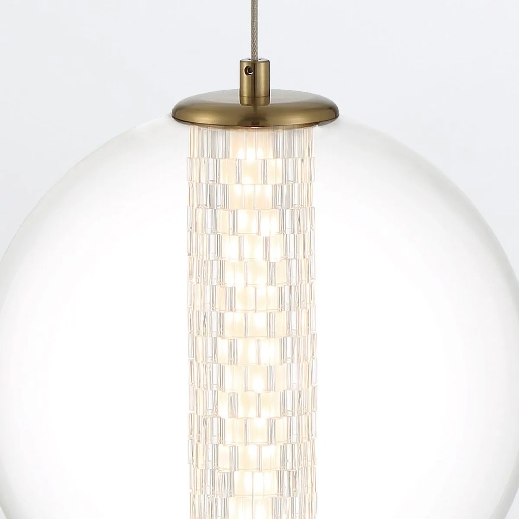 Designové závěsné světlo Eurofase Atomo Mosaz LED 9W 3000K
