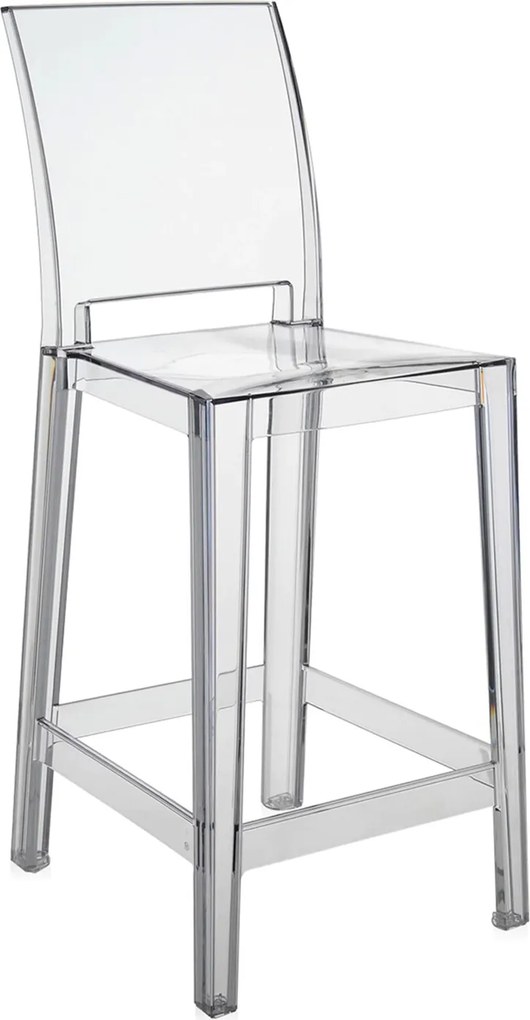 Výprodej Kartell designové barové židle One More Please (výška sedáku 65 cm) - čírá