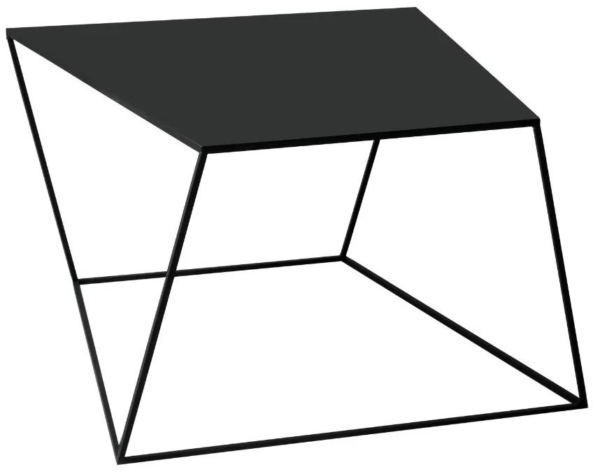 Nordic Design Černý kovový konferenční stolek Nara 80x80 cm