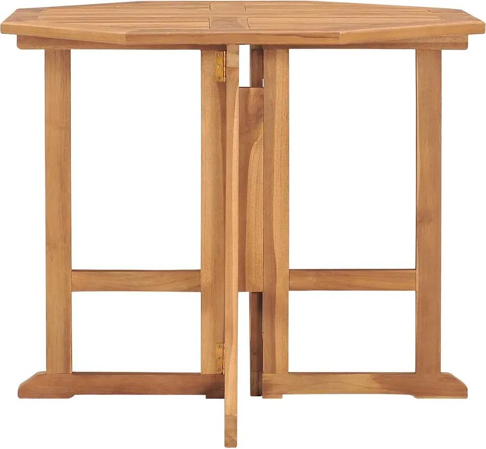 Skládací zahradní jídelní stůl 90 x 90 x 75 cm masivní teak 315447