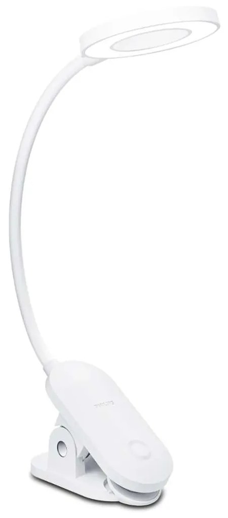 Philips - LED lampička s klipem, 4000 K, 5 W, stmívatelné, bílá 929003315007