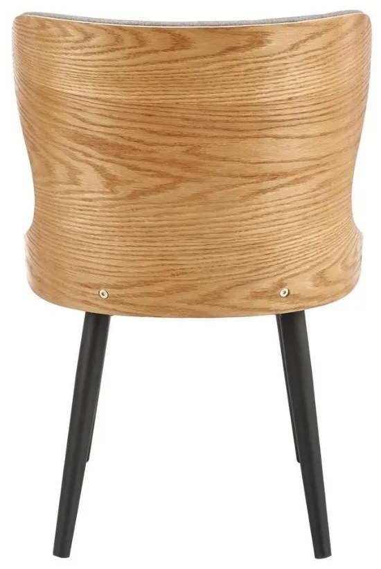 Jídelní židle Selune, šedá / přírodní dřevo