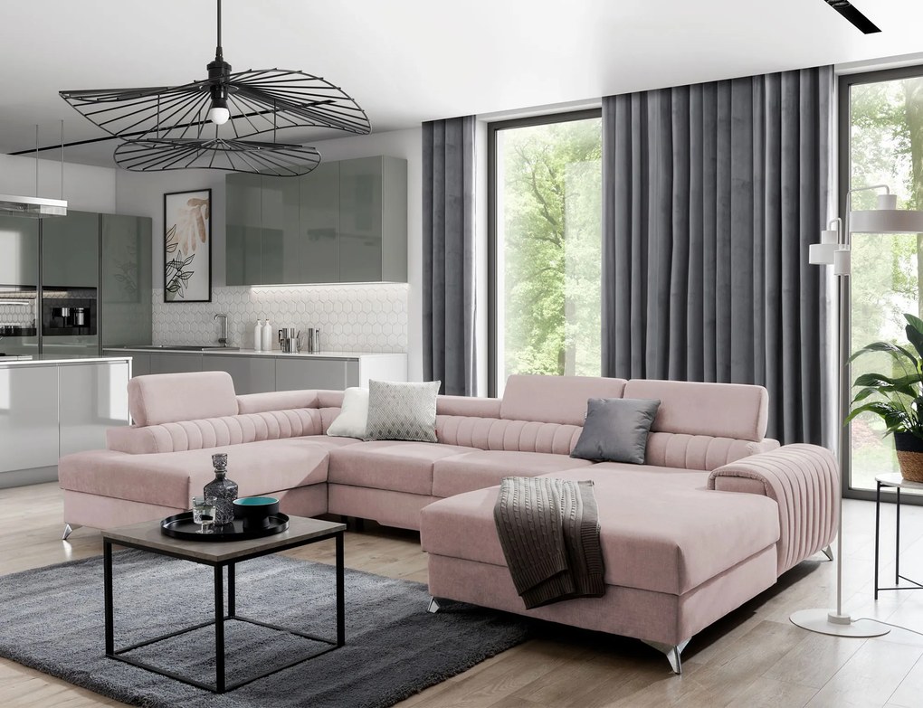 Eltap Sedací souprava Lacante Materiál a barva potahu: Velvetmat 38 - tmavě zelená, Orientace: levá