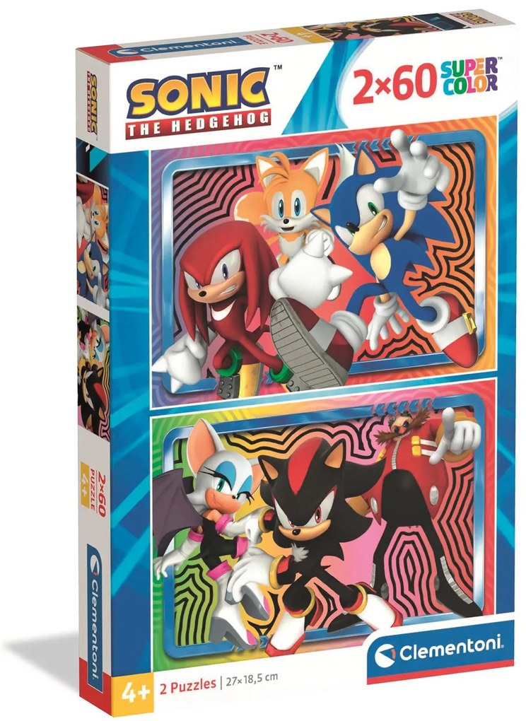 Clementoni - Puzzle 2x60 Sonic the Hedgehog