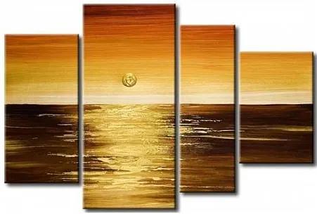 Vícedílné obrazy - Západ slunce u moře