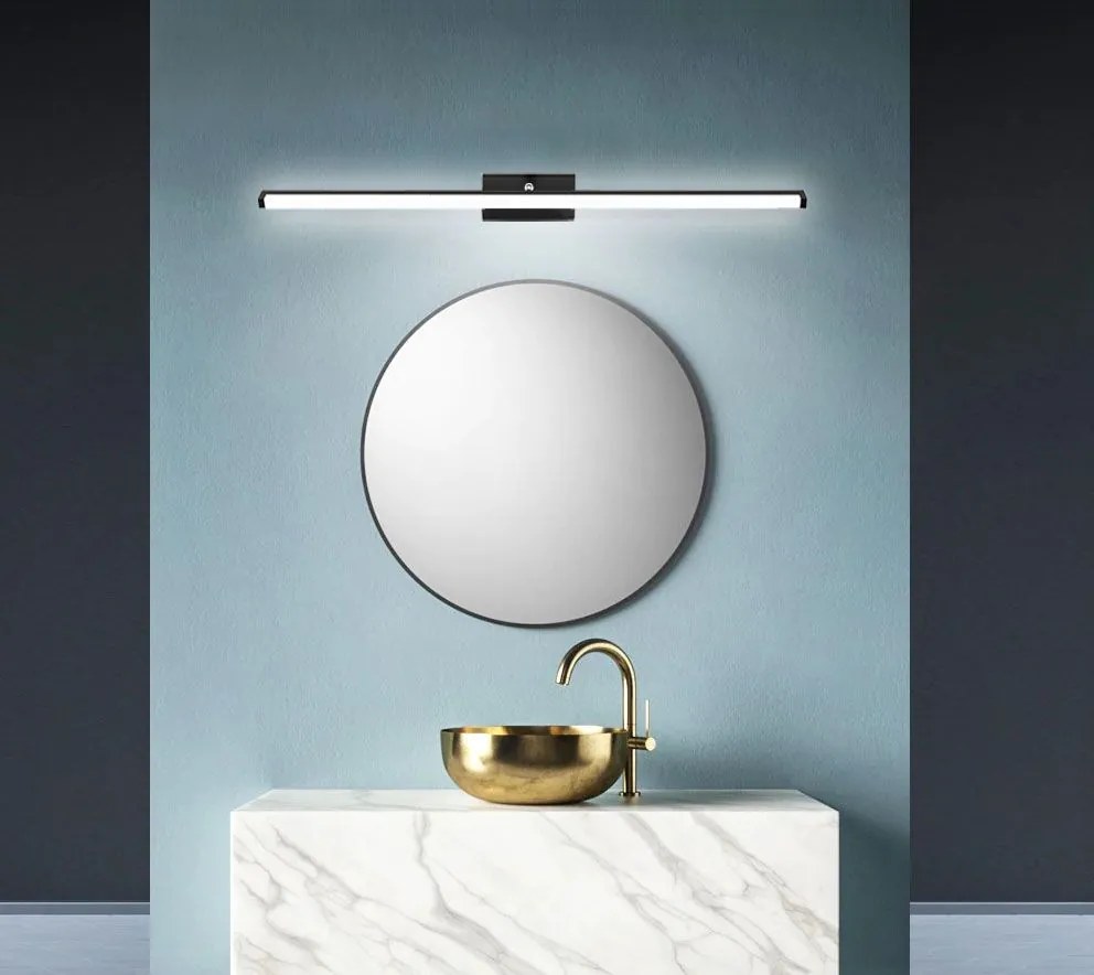 Toolight, LED koupelnové svítidlo nad zrcadlo 12W 50CM APP373-1W, černá, OSW-05003