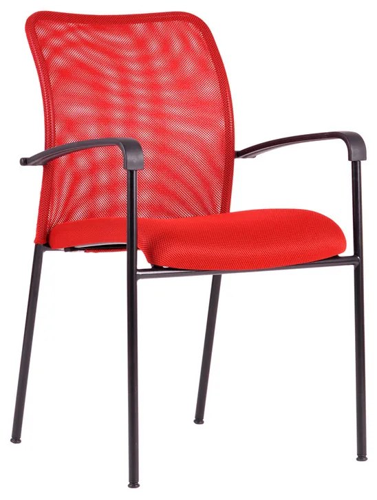 Office Pro Jednací kovová židle TRITON BLACK – s područkami Antracit DK 15