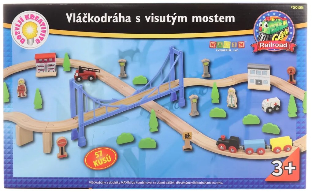 Maxim Vláčkodráha s visutým mostem - 57ks