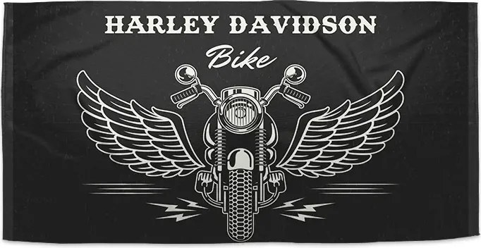 Sablio Ručník Harley-Davidson S křídly - 50x100 cm