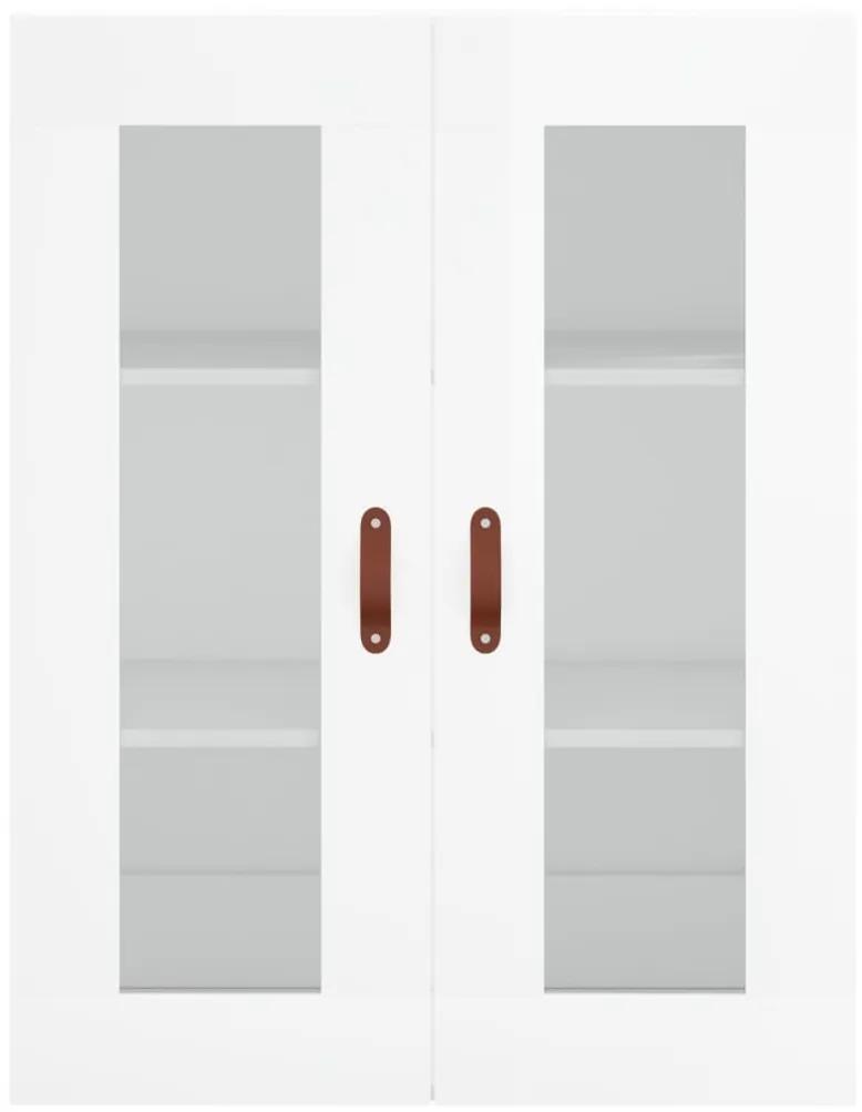 Skříň highboard lesklá bílá 69,5 x 34 x 180 cm kompozitní dřevo,  3198187
