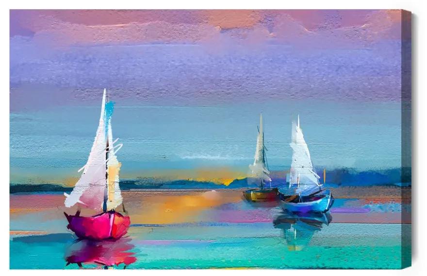 Obraz Abstraktní Plachetnice Na Moři Nedostatek Nedostatek Plátno Canvas 40x30