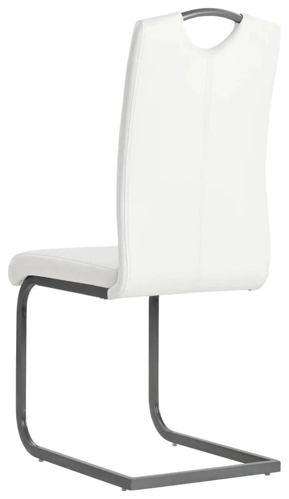 vidaXL Konzolové jídelní židle 6 ks bílé umělá kůže