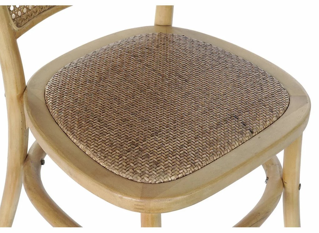 DKD Home Decor Přírodní jídelní židle 48 x 45 x 85 cm 44 x 49 x 87 cm
