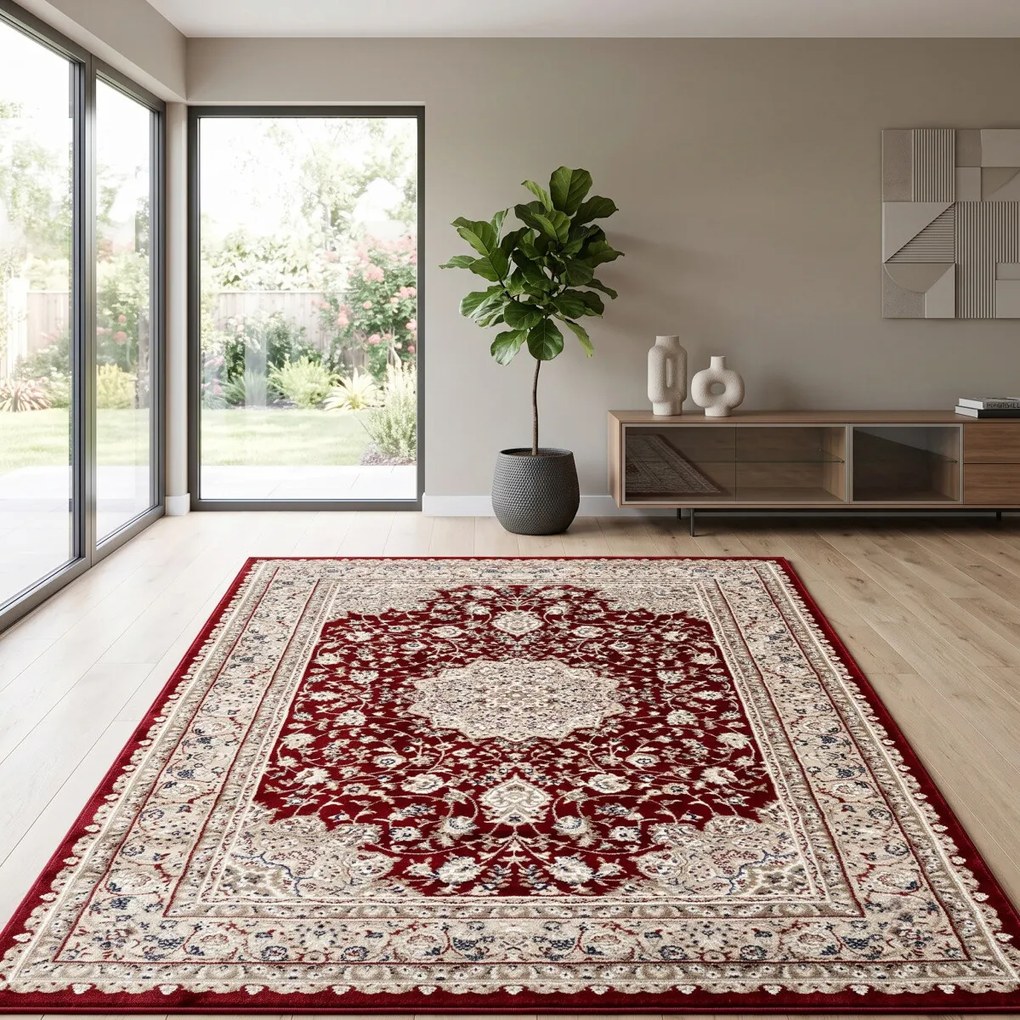 Angel Carpet, Kusový koberec Sultan 12 Red, 80x150, červená, kancelář
