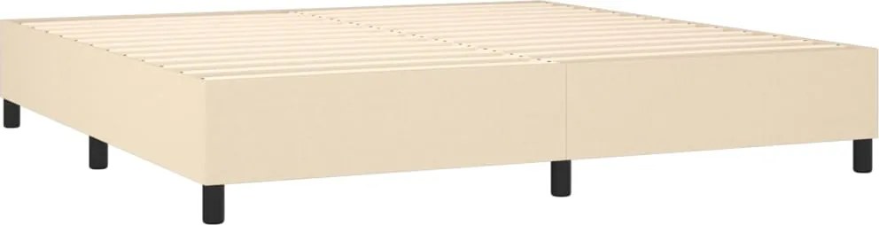Box spring postel s matrací krémová 200x200 cm textil 3136866