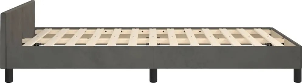 Rám postele bez matrací tmavě šedá 120x190 cm samet 3270579