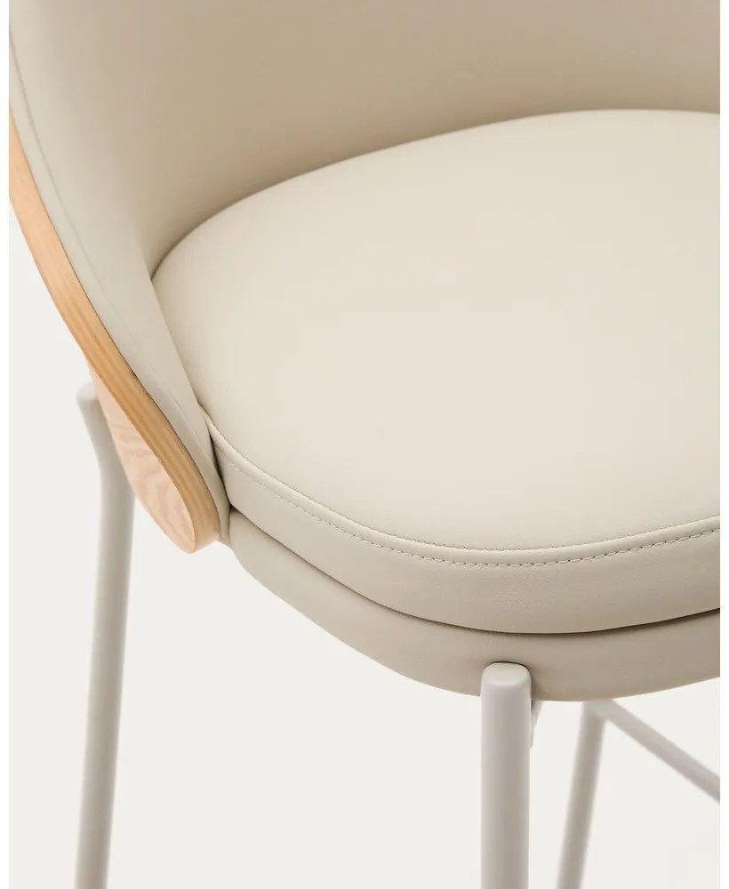 Béžová/v přírodní barvě barová židle (výška sedáku 77 cm) Eamy – Kave Home