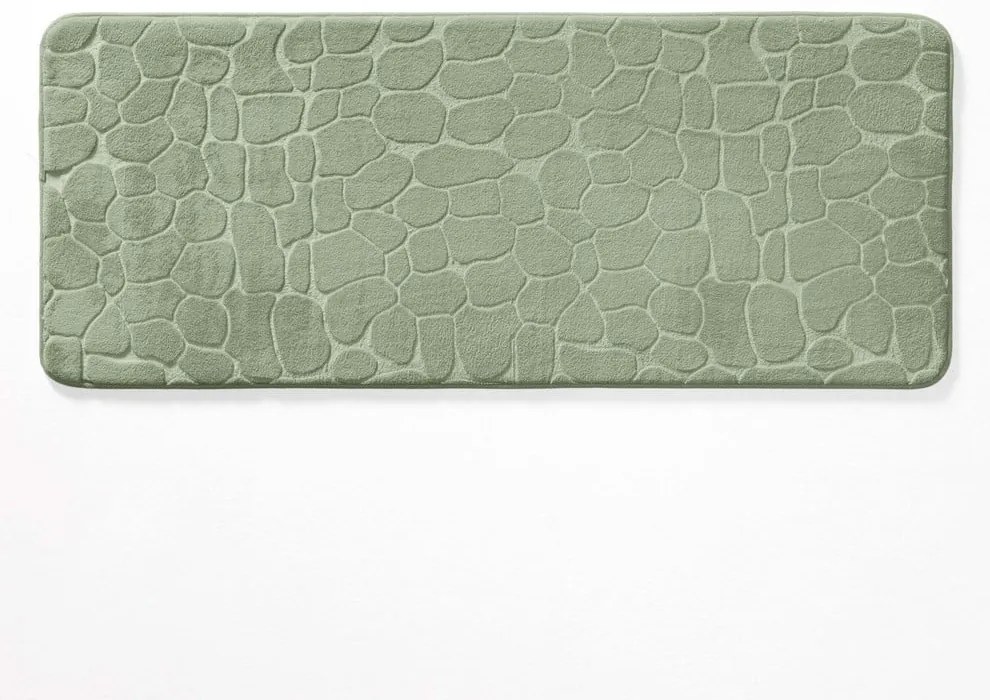 Zelená koupelnová předložka 50x120 cm Ricochet – douceur d'intérieur