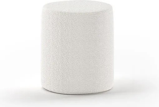 Bílý dětský puf z textilie bouclé MOON – Vipack