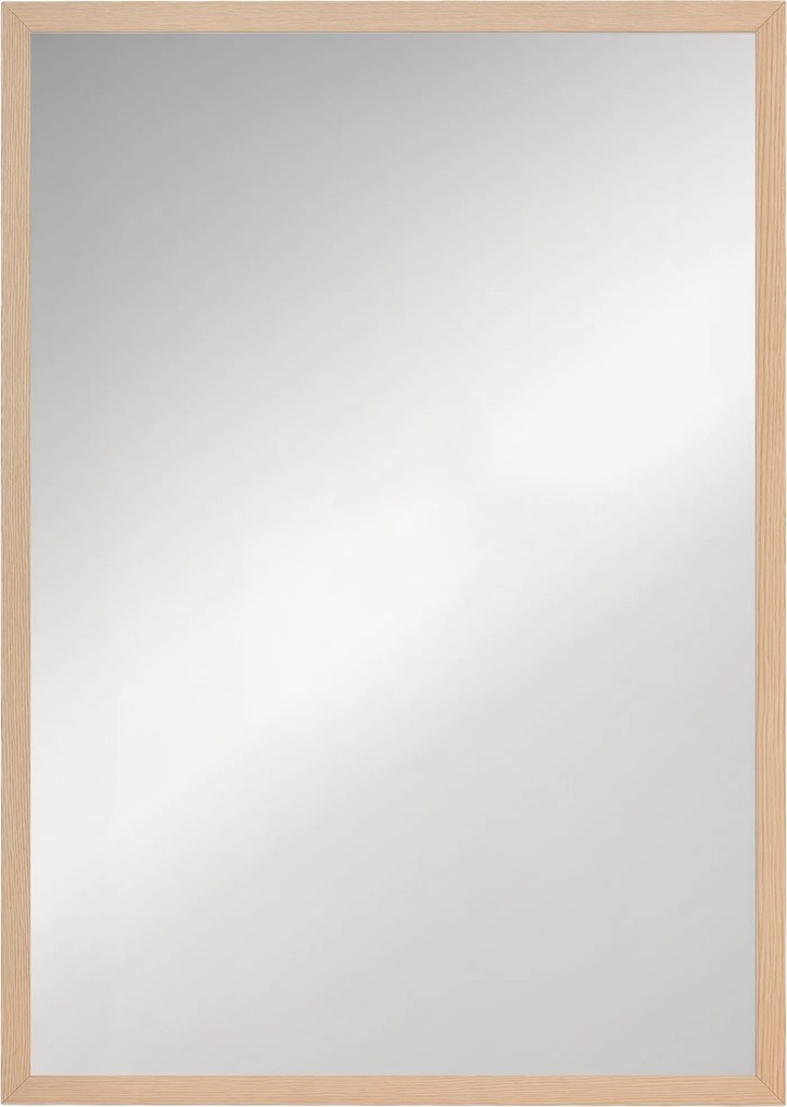 HOMCOM Zrcadlo do koupelny 50x70 cm Obdélníkové dekorativní zrcadlo do obývacího pokoje, vstupní haly, horizontálně nebo vertikálně, přírodní | Aosom