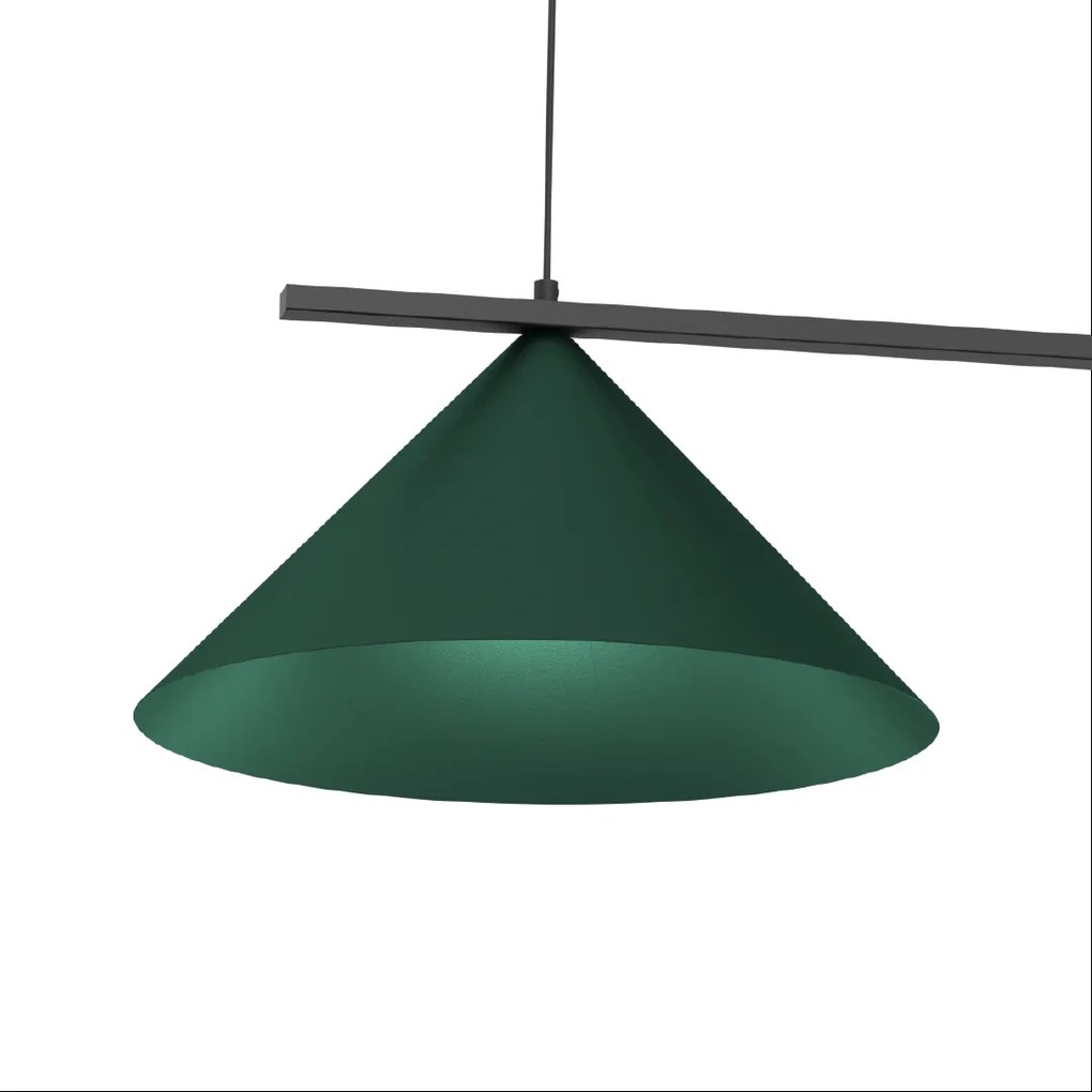 Závěsné svítidlo Capital, 2x zelené kovové stínítko, (fi 46cm), gr