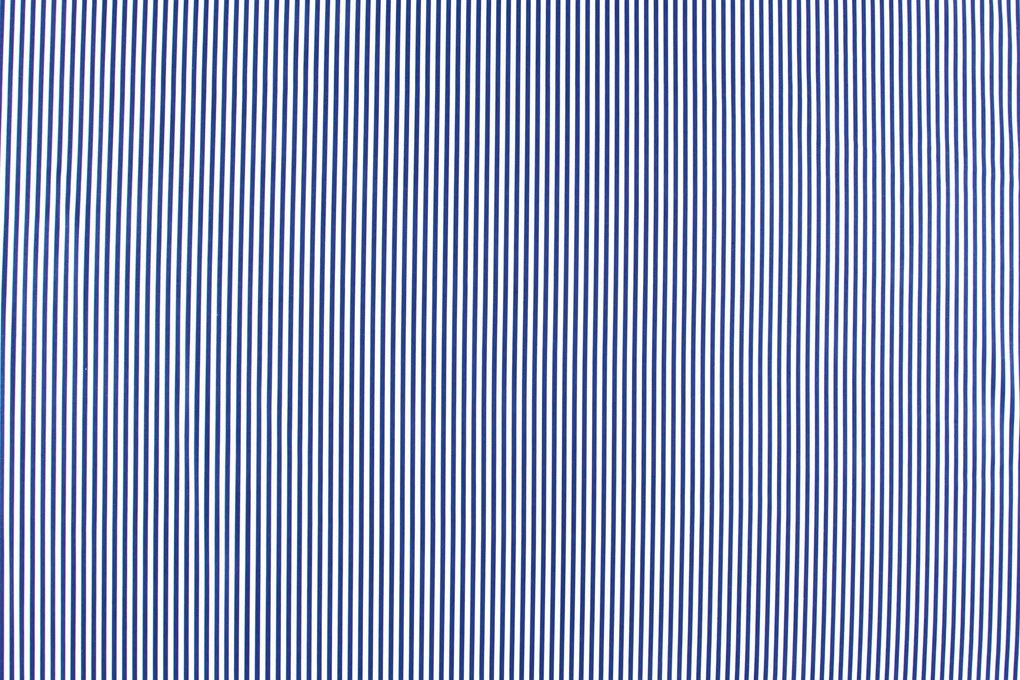 Bavlněný povlak na polštář V kapradinach s pruhem - bílomodrá Velikost: 40 x 40