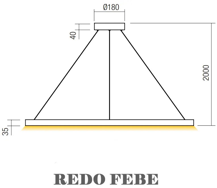 Světla a lustry REDO GROUP Bílé LED kruhové světlo Redo FEBE 01-2875/ LED 62W/3000K-4000K Barva světla: 3000K