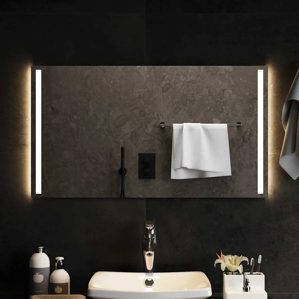 Koupelnové zrcadlo s LED osvětlením 90 x 50 cm 151751