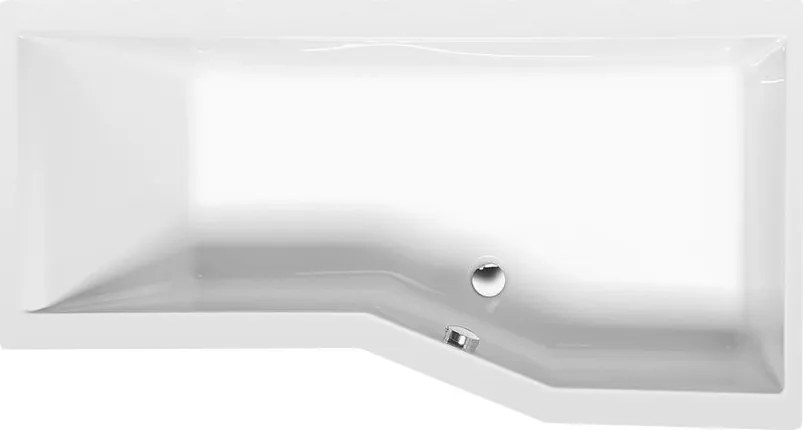 Polysan Polysan, VERSYS R asymetrická vana 160x84x70x47cm, bílá, 15611