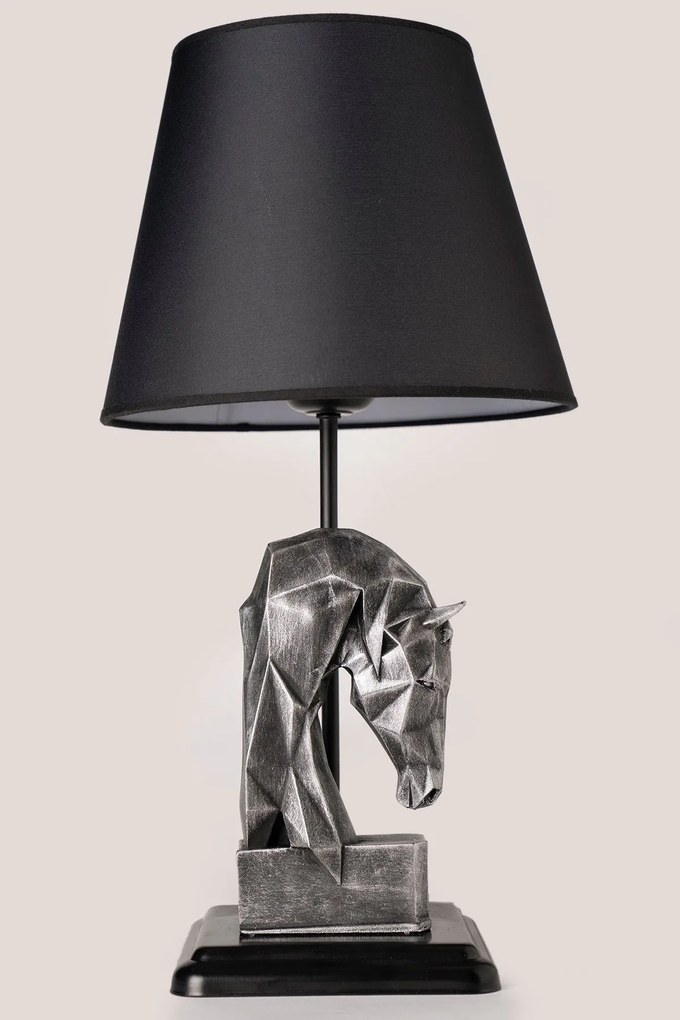 Stolní lampa Horses černá/stříbrná